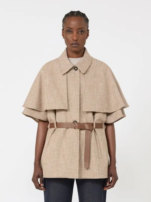 Max Mara Glen Plaid Cotton Cloak