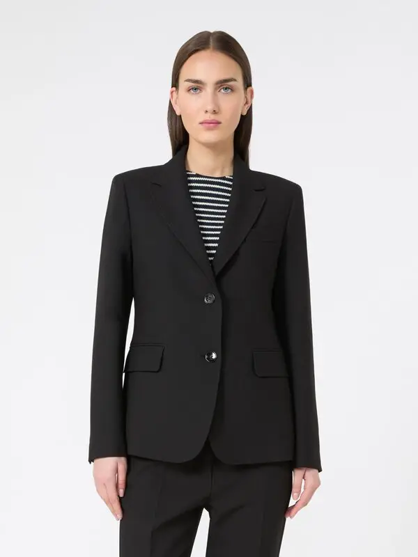 Max Mara Viscose-blend Canvas Blazer - Black