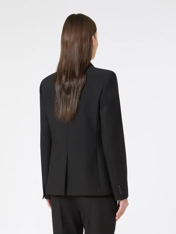 Max Mara Viscose-blend Canvas Blazer - Black