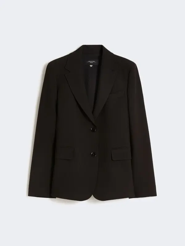 Max Mara Viscose-blend Canvas Blazer - Black