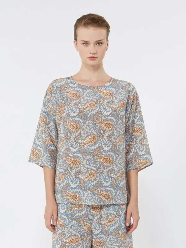 Max Mara Printed Silk Crêpe De Chine Blouse
