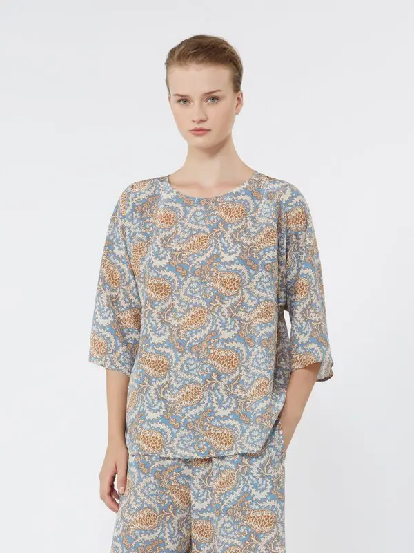 Max Mara Printed Silk Crêpe De Chine Blouse