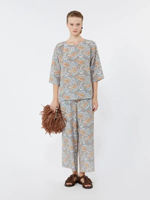 Max Mara Printed Silk Crêpe De Chine Blouse