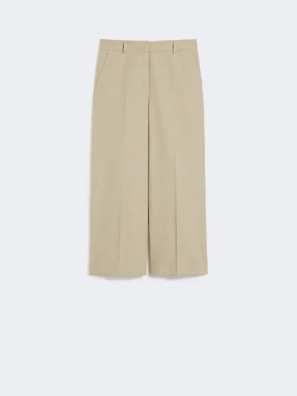 Max Mara Cotton And Linen Canvas Trousers