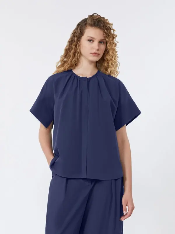 Max Mara Cotton Poplin Shirt - Navy