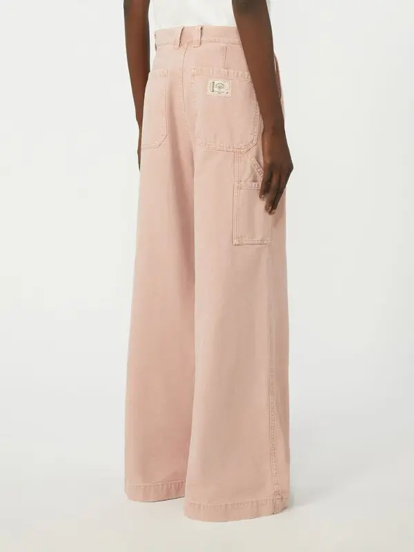 Max Mara Cotton Canvas Wide-leg Trousers