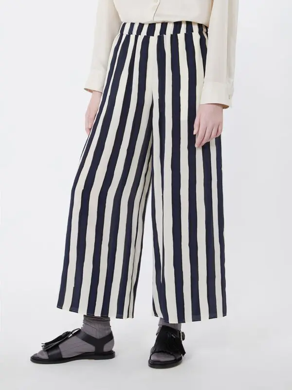 Max Mara Printed Crêpe De Chine Trousers