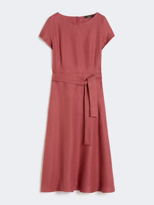 Max Mara Linen Canvas Midi Dress