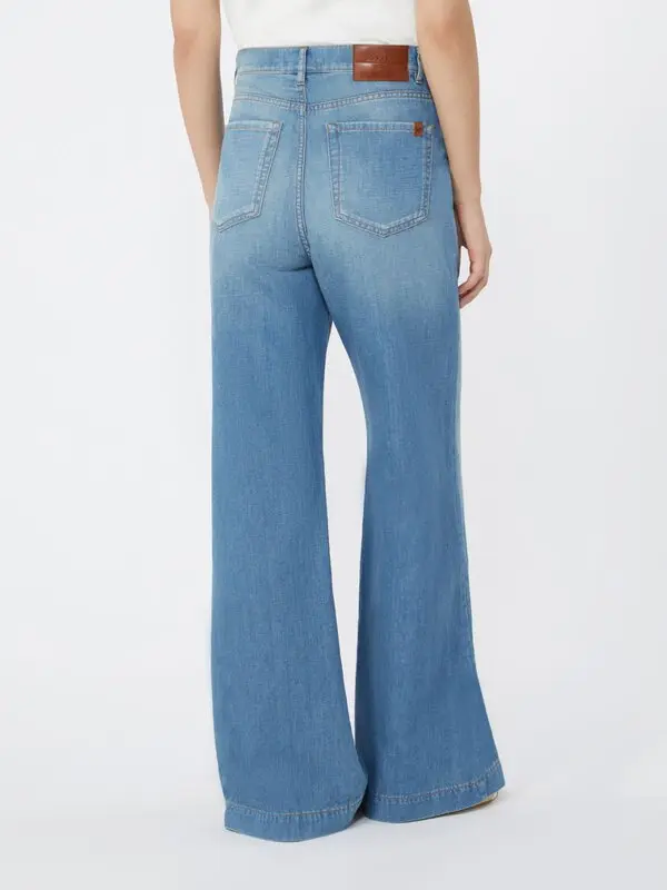 Max Mara Linen And Cotton Denim Jeans
