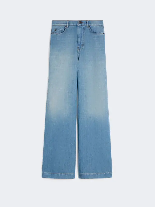 Max Mara Linen And Cotton Denim Jeans