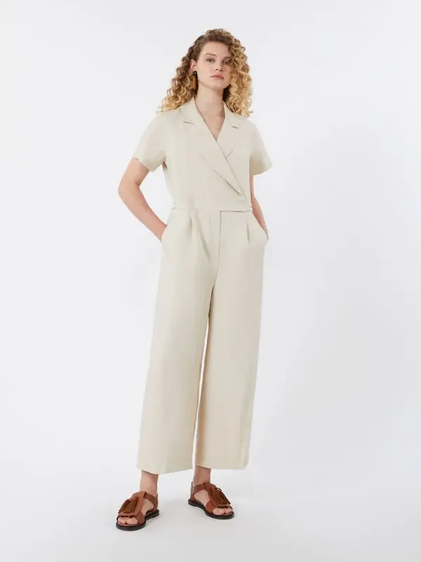 Max Mara Viscose And Linen Batavia Jumpsuit