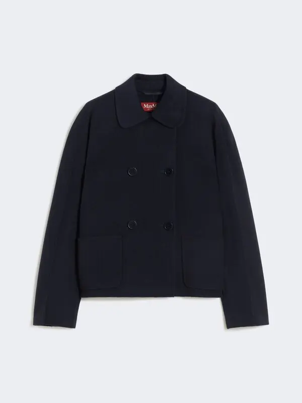 Max Mara Wool, Cashmere And Silk Boxy Jacket - Navy