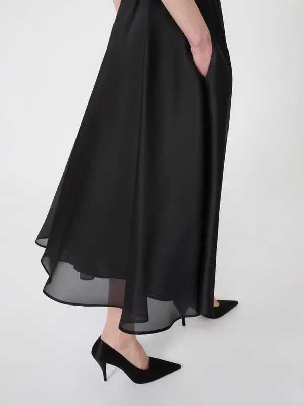 Max Mara Silk Circle Midi Skirt