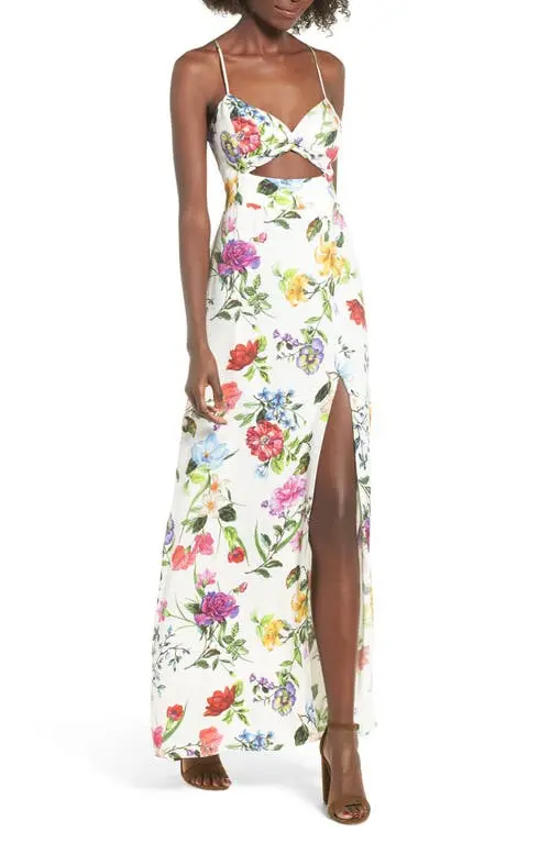 AFRM Marie Twisted Knot Front Maxi Dress