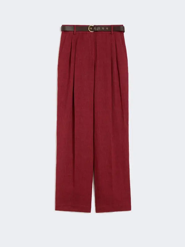Max Mara Wide-fit Linen Twill Trousers