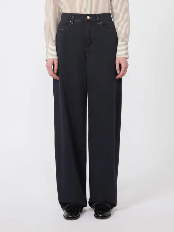 Max Mara Cotton Satin Baggy Trousers