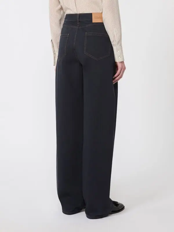 Max Mara Cotton Satin Baggy Trousers