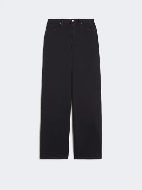 Max Mara Cotton Satin Baggy Trousers