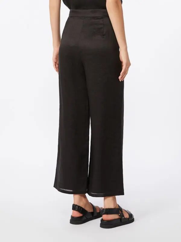 Max Mara Ramie Canvas Cropped Trousers