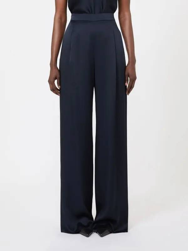 Max Mara Envers Satin Trousers - Midnightblue