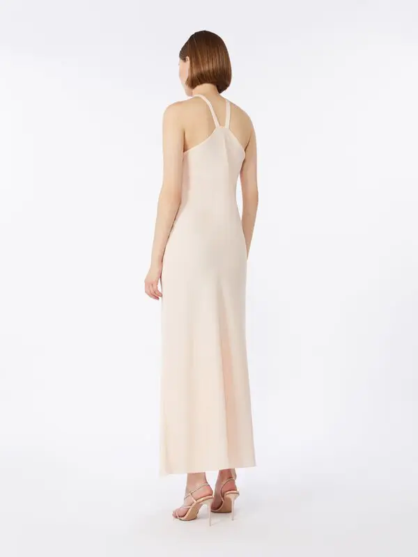Max Mara Lightweight Satin Maxi Dress - Beige Pink