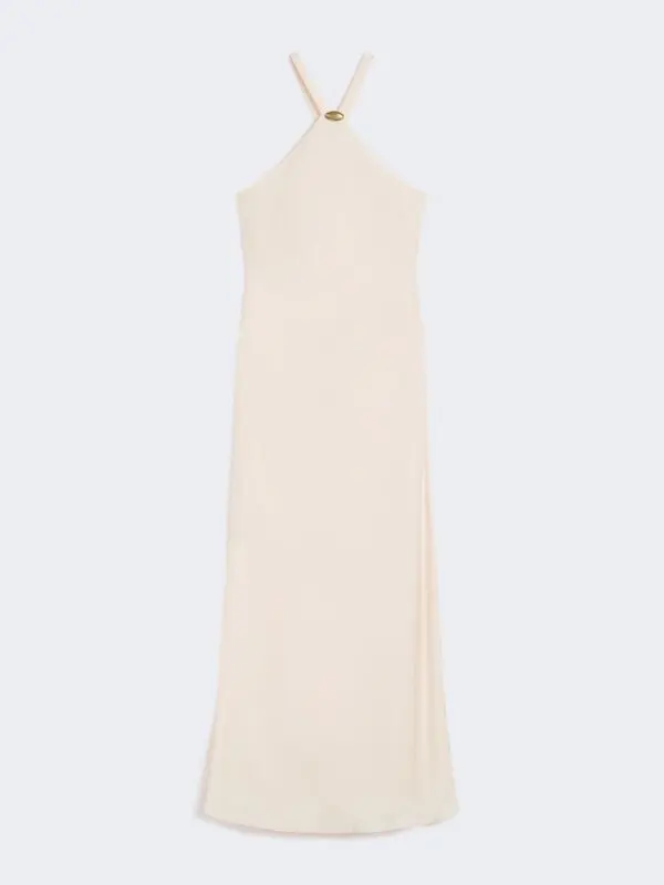 Max Mara Lightweight Satin Maxi Dress - Beige Pink