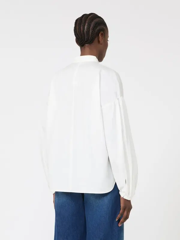 Max Mara Cotton Satin Blouse - Ivory