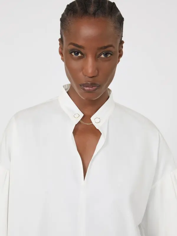 Max Mara Cotton Satin Blouse - Ivory