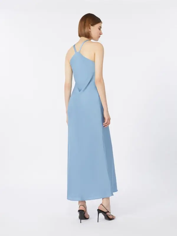 Max Mara Lightweight Satin Maxi Dress - Light Blue