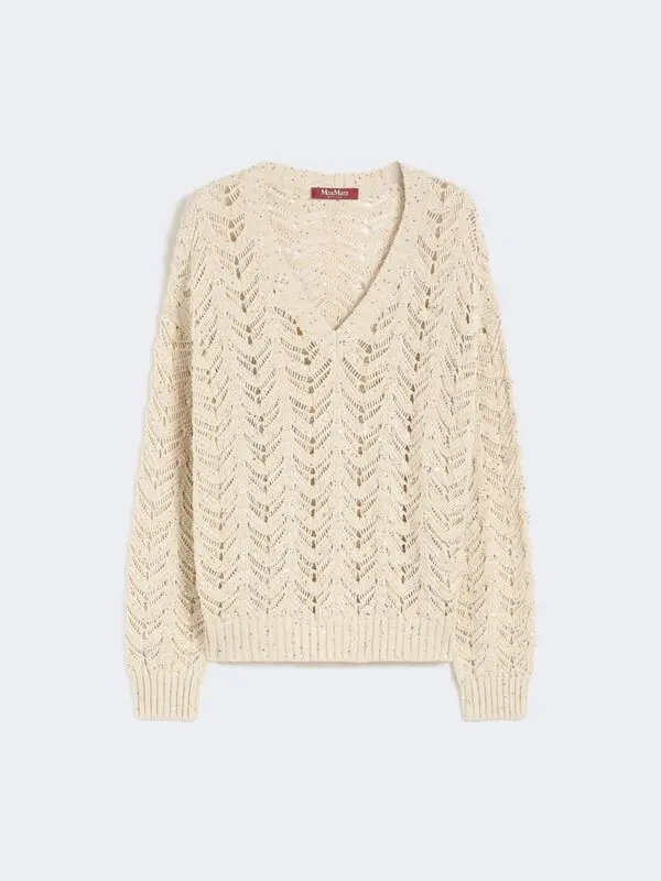 Max Mara Cotton Yarn And Sequin Sweater