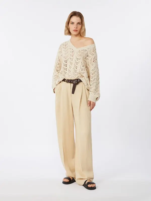 Max Mara Cotton Yarn And Sequin Sweater