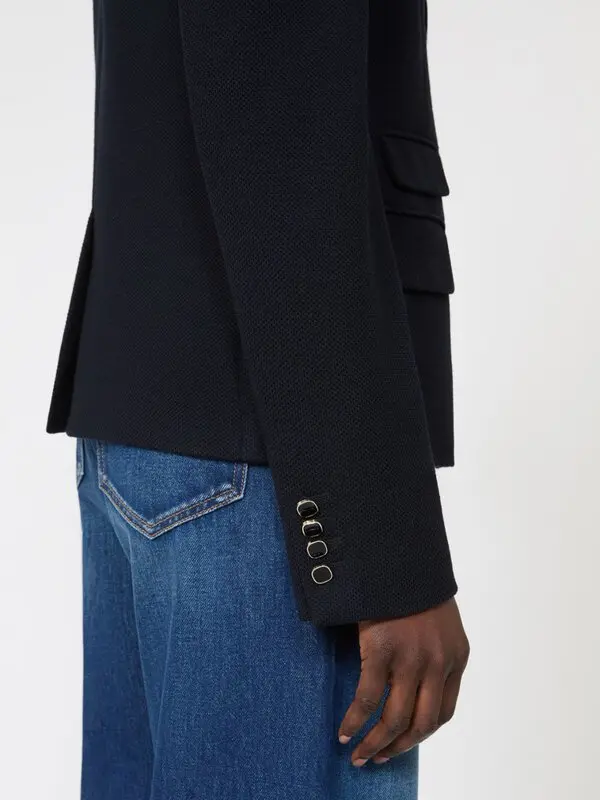 Max Mara Single-breasted Piqué Jersey Jacket