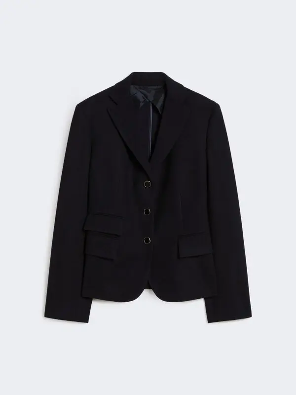 Max Mara Single-breasted Piqué Jersey Jacket