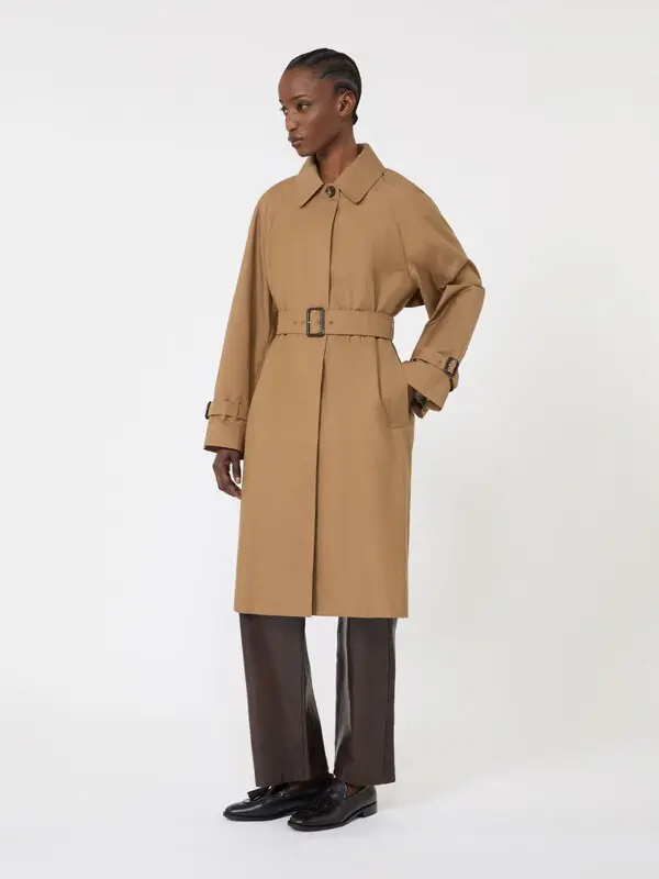 Max Mara Water-repellent Cotton-blend Trench Coat
