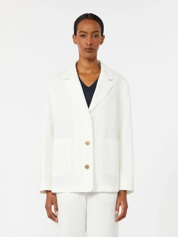 Max Mara Linen Canvas Boxy Jacket