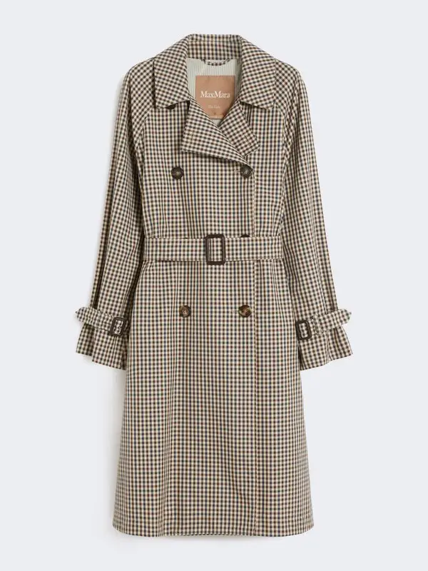 Max Mara Patterned Water-repellent Twill Trench Coat - Coffee