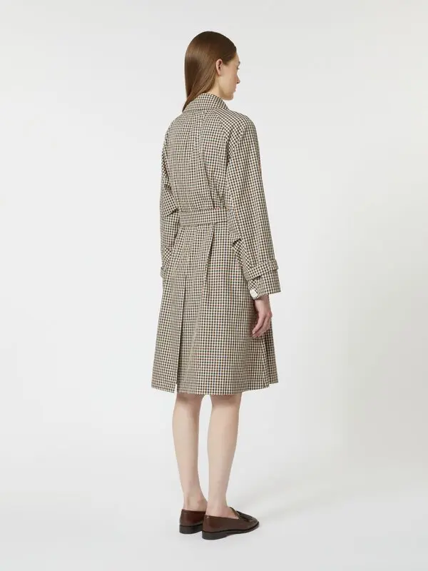 Max Mara Patterned Twill Trench Coat
