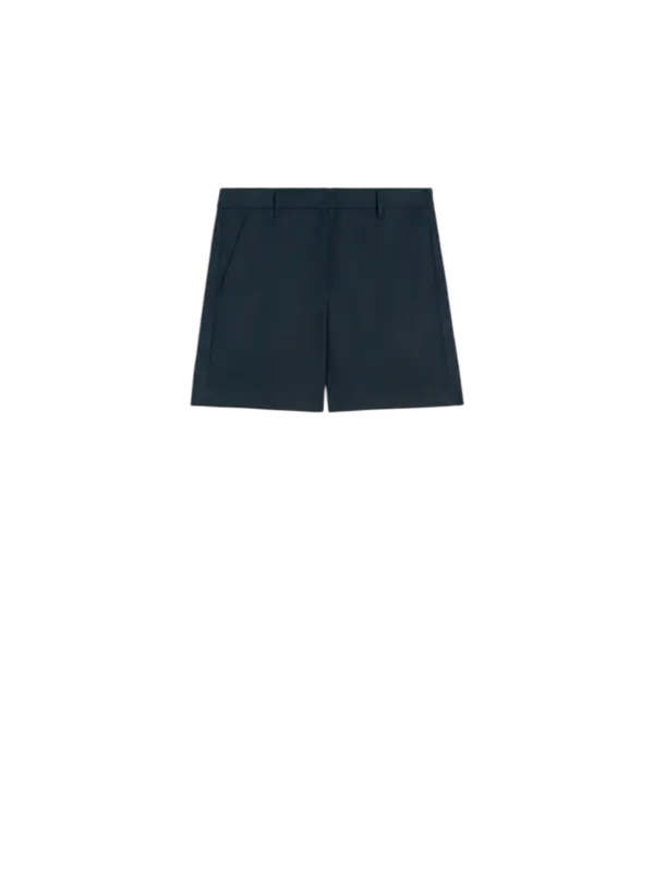 Max Mara Linen Basketweave Shorts - Midnightblue