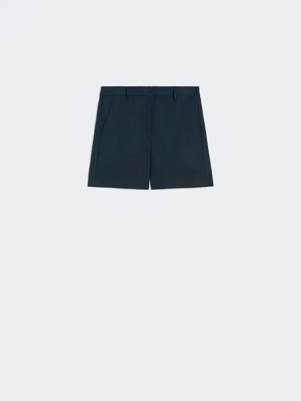 Max Mara Linen Basketweave Shorts - Midnightblue