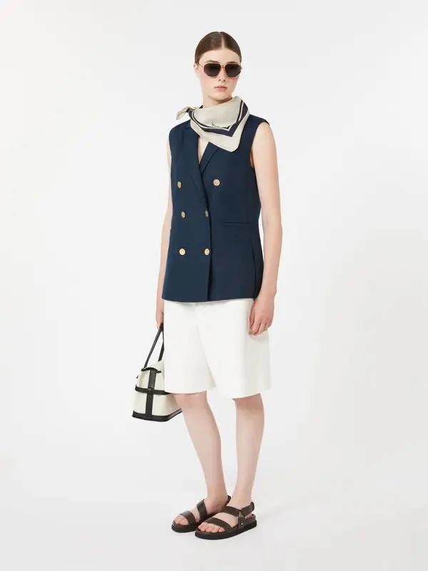 Max Mara Linen Basketweave Gilet