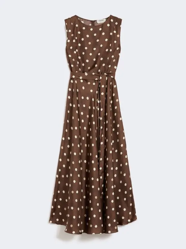 Max Mara Patterned Twill Maxi Dress