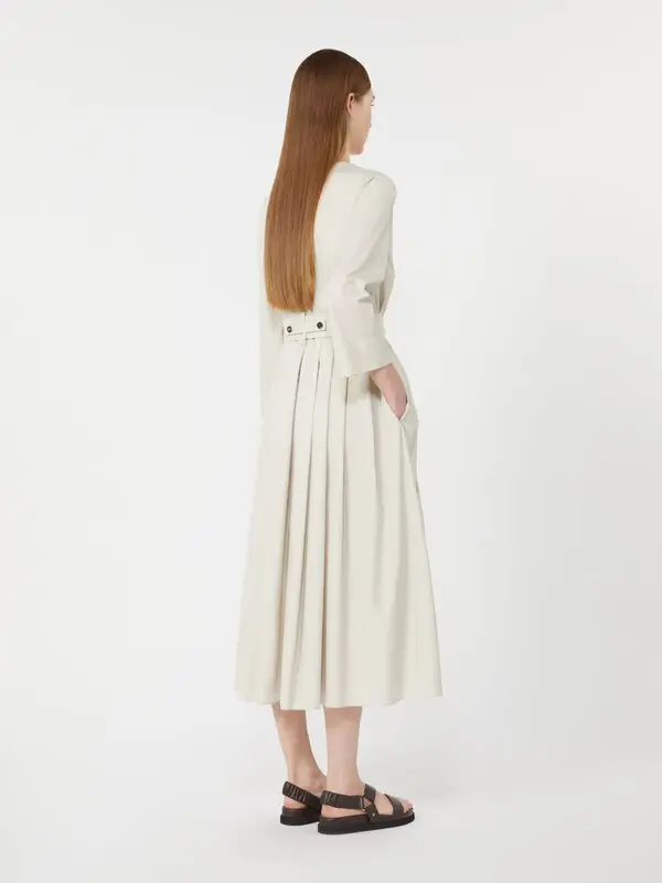 Max Mara Cotton Poplin Fit-and-flare Dress - Ice