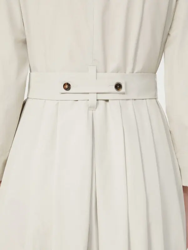 Max Mara Cotton Poplin Fit-and-flare Dress - Ice