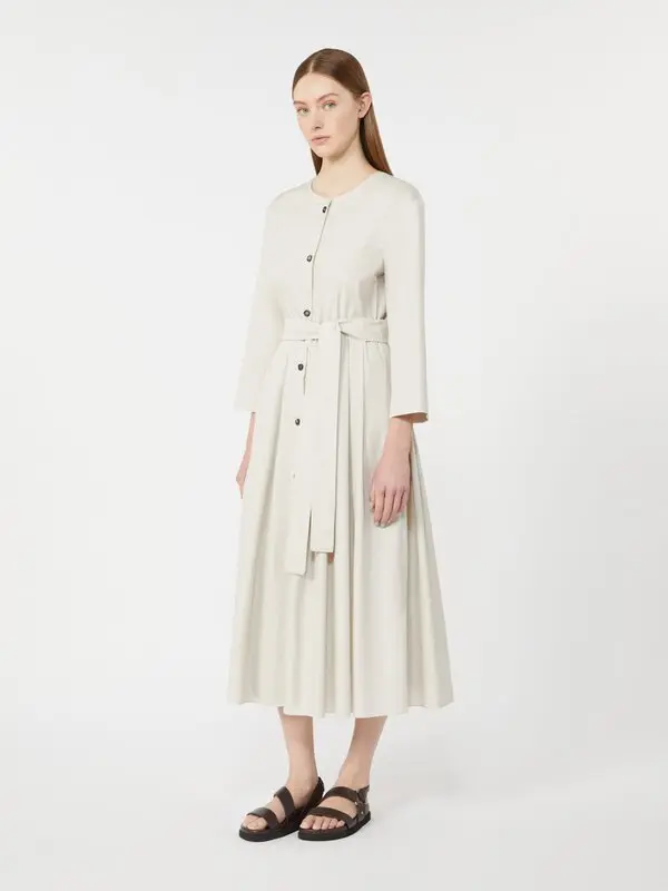 Max Mara Cotton Poplin Fit-and-flare Dress - Ice