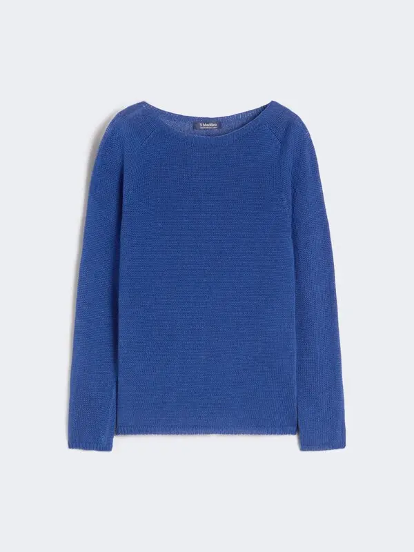 Max Mara Linen Yarn Sweater - Cornflower Blue