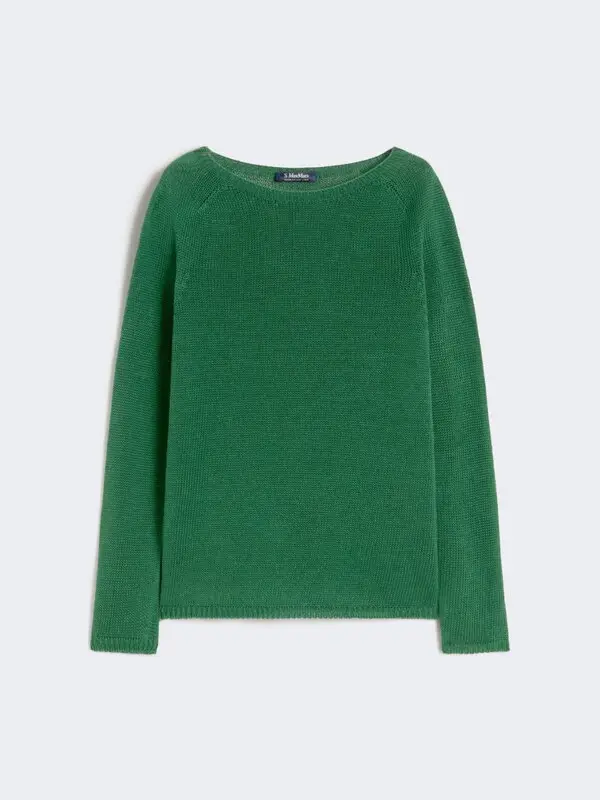 Max Mara Linen Yarn Sweater - Green