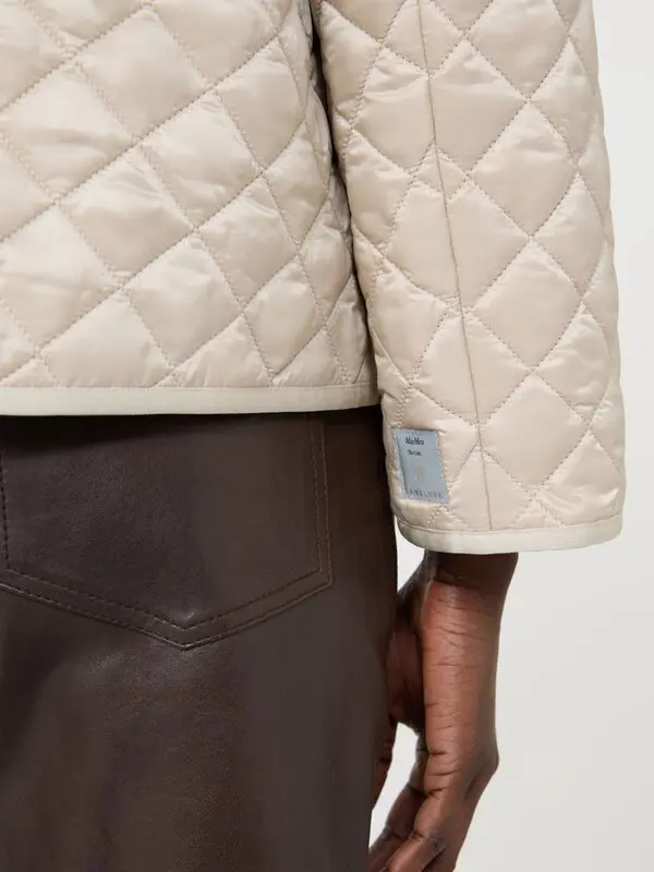 Max Mara Padded Water-repellent Canvas Jacket - Natural