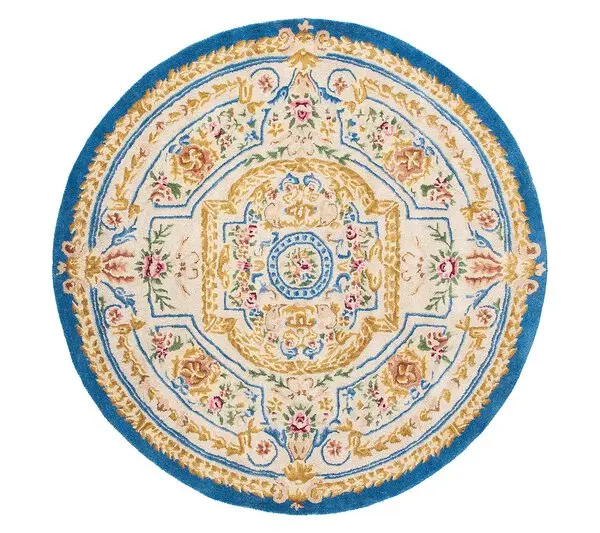 SAFAVIEH Savonnerie Palais Fleur Wool 6' X 6' R Ound Rug - One-color