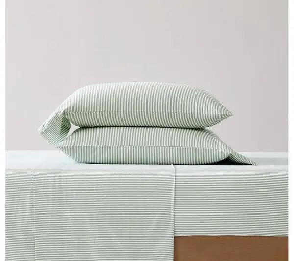 BROOKLYN LOOM Pinstripe Queen 4 Piece Sheet Set