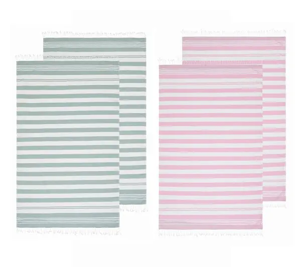 OCEANFRONT RESORT Salty Stripe 4 Pack Sand Free Beach Towel - One-color